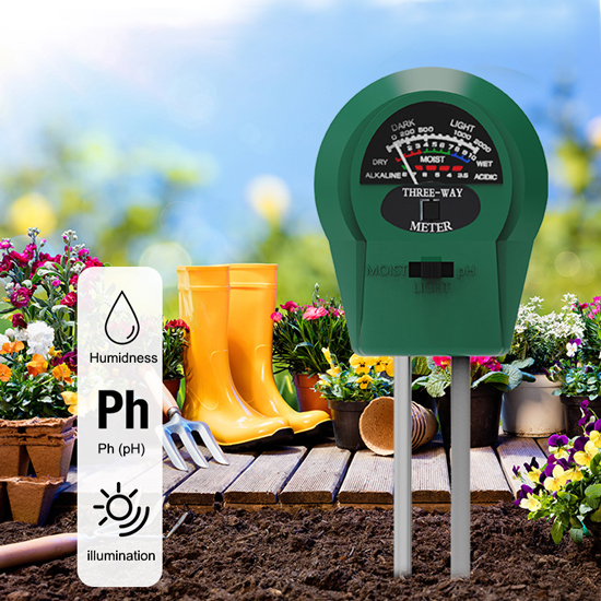 3 in 1 Soil pH Moisture Meter | sisco.com
