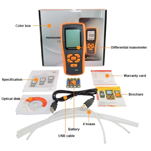 Digital Differential Pressure Manometer, ±10kPA | sisco.com