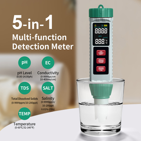 Digital Water Quality Tester for PH/TDS/Temp/EC/Salt | sisco.com