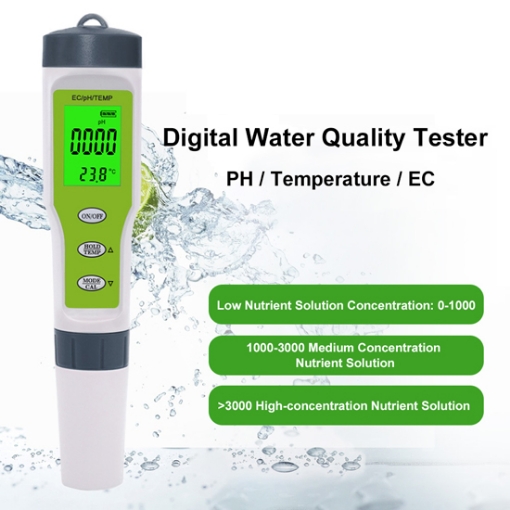 Digital Water Quality Tester for PH/Temperature/EC | sisco.com